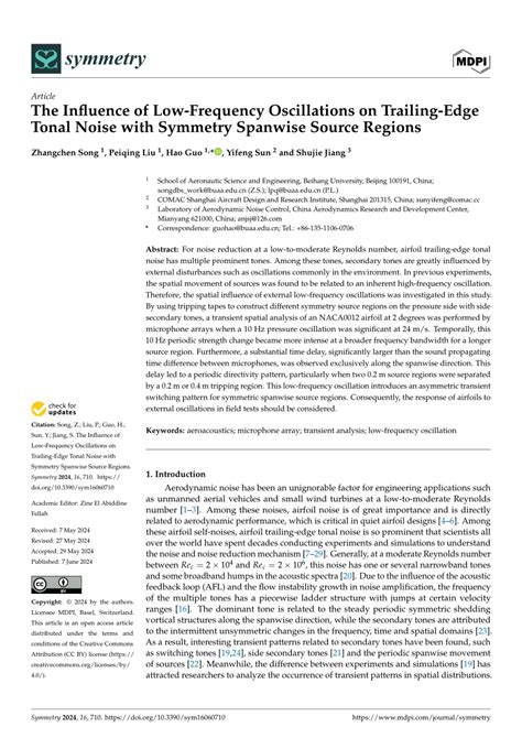 Pdf The Influence Of Low Frequency Oscillations On Trailing Edge