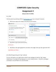 Assignment2 Sol 1 Pdf COMP3355 Cyber Security Assignment 2 Due On