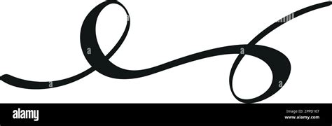 Swoosh Swash Underline Stroke Set Abstract Wavy Thin Line Squiggle