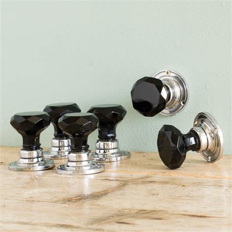 Black Glass And Chrome Door Knobs Lassco Englands Prime Resource