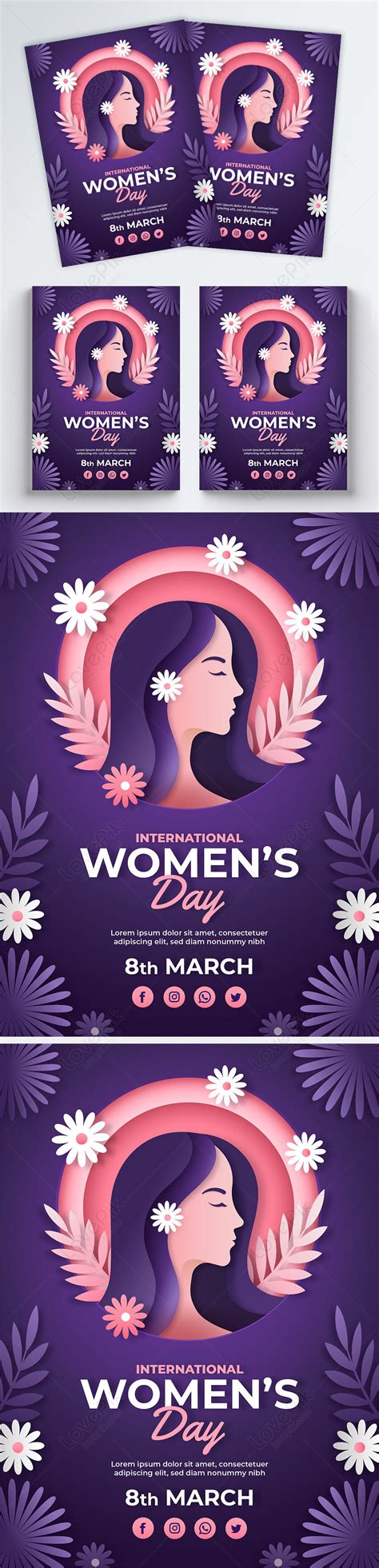 국제 여성의 날 전단지 이미지 사진 450117928 무료 다운로드