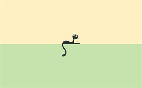 Wallpapers Drawing Black Illustration Cat Grass From Bradeya Desktop