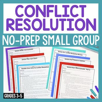 Conflict Resolution Small Group Curriculum With NO PREP Lessons