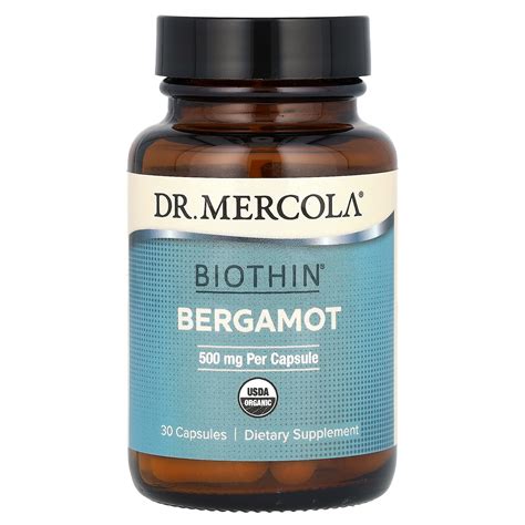 Dr Mercola ビオチン、ベルガモット、500mg、30粒