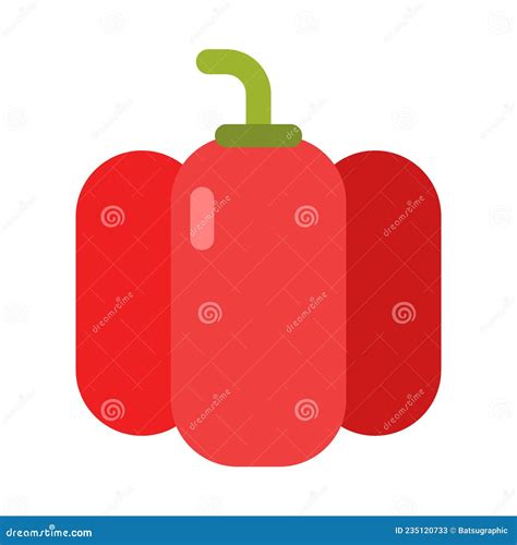 Red Pepper Flat Clipart Vector Illustration Stock Vector Illustration Of Cooking Organic