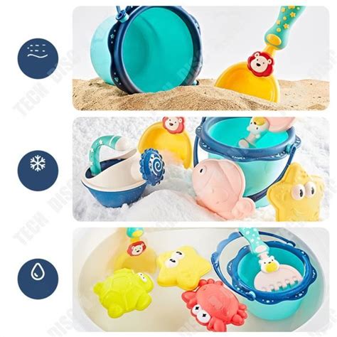 Bebeboutik Td® Ensemble De Jouets De Plage En Caoutchouc Souple Dété