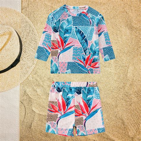 Jyeity Swimsuits Sling Men Swimsuit Medium Long Sleeve Printed Swimsuit