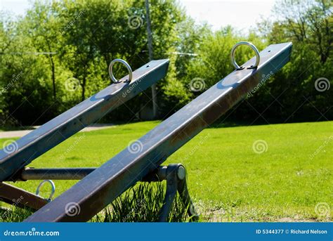 Teeter Totter Stock Image Image Of Metal Park Teeter 5344377