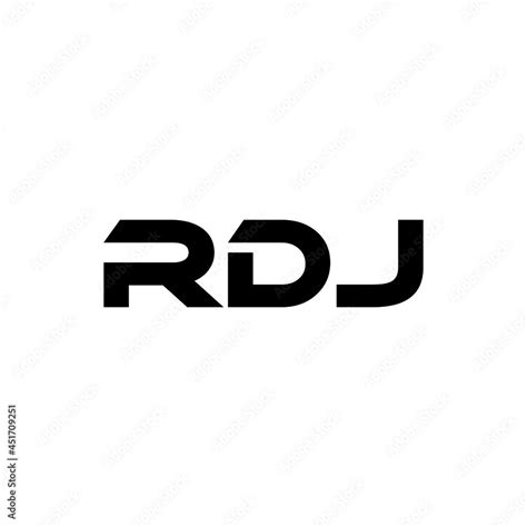 Rdj Letter Logo Design With White Background In Illustrator Vector