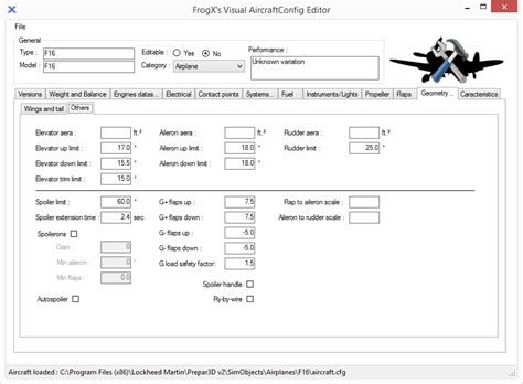 Aircraft Config Editor Fsdeveloper
