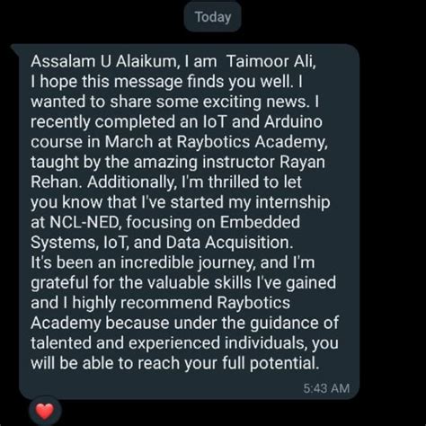 Raybotics Academy On Linkedin Rayboticsacademyalumni Neduet