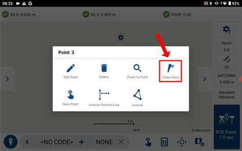 Staking From The Map Screen Survey Assistant