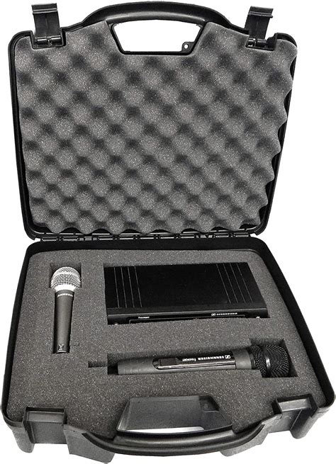Casematix Hard Shell Wireless Microphone Case With Customizable Foam