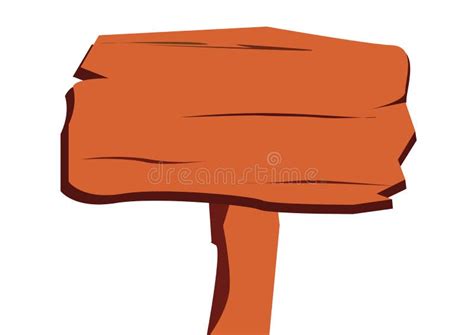 Placa de madeira do sinal ilustração do vetor Ilustração de borne