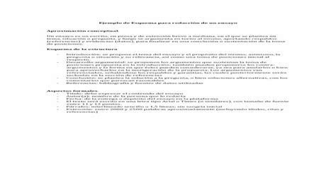 Ejemplo Esquema De Un Ensayo Mod 1 U Cursos Pdf Document