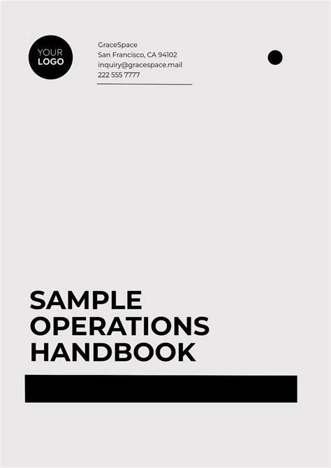 Free Operations Manual Templates To Edit Online And Print