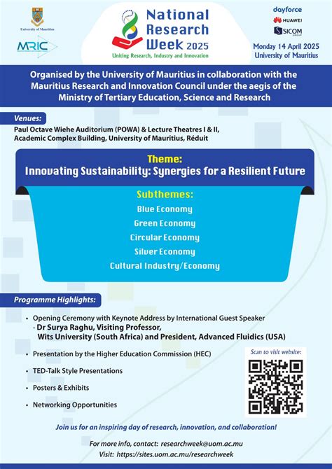 Nrw2025 Researchweek Uom Innovationinaction Proudlyuom University Of Mauritius
