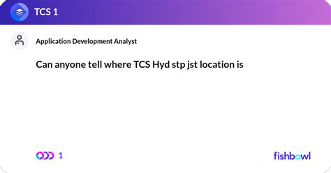 Can Anyone Tell Where TCS Hyd Stp Jst Location Is Fishbowl