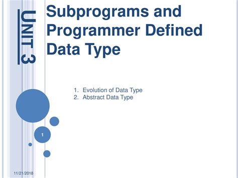 subprograms and programmer defined data type ppt download