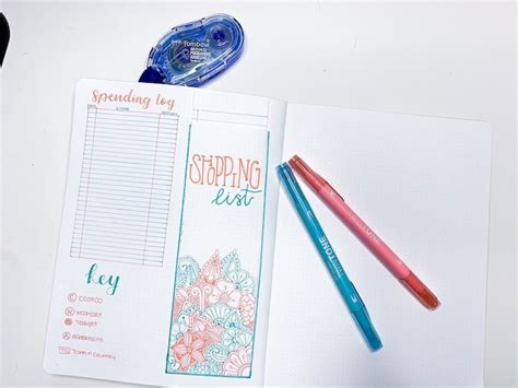 Bullet Journal Pocket Shopping List Tutorial The Petite Planner