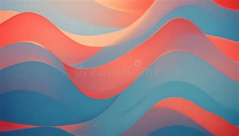 Abstract Blue Wavy Shapes On A Light Blue Stock Illustration