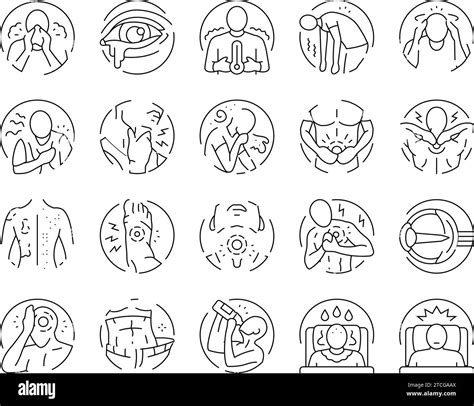 Disease Health Heart Icons Set Vector Stock Vector Image And Art Alamy