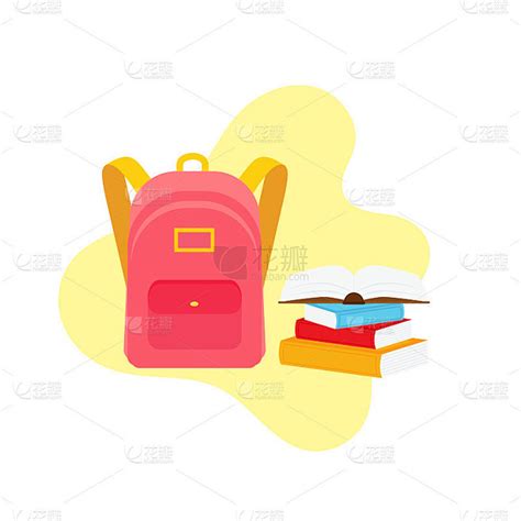 教室学校用品文具，铅笔盒，钢笔，成堆的书，照片写实文学，笔记本，笔记本教科书，书包，调色板和艺术刷子