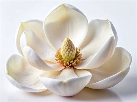 Stunning Closeup Of A Majestic Magnolia Bloom Unveiling Delicate