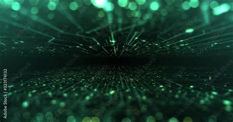 Abstract Tech Background Made Of Printed Circuit Board Depth Of Field Effect And Bokeh