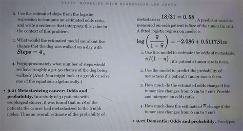 Solved Stat 2 Modeling With Regression And Anova 2 Use The