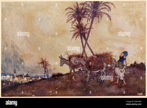 The Arabian Nights Illustration By Edmund Dulac Ali Baba And The