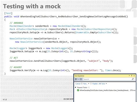 Dependency Injection Moq Exercise Ppt Download