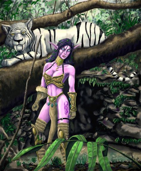 Night Elf Huntress By Wolfmage75 On Deviantart