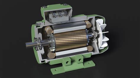 Electric Motor Cross Section Green 3d Model Turbosquid 2220699