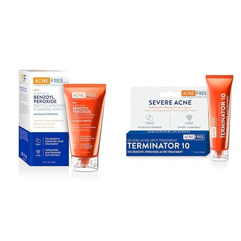 Acnefree Severe Acne 10 Benzoyl Peroxide Foaming Cleansing