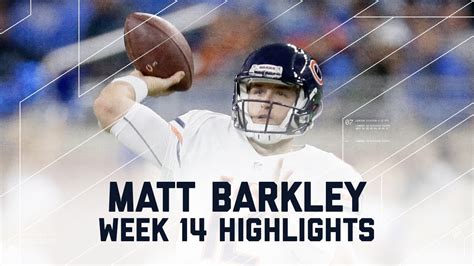 Matt Barkleys 212 Yard 1 Td Day Bears Vs Lions Nfl Week 14