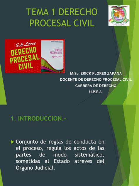Procesal Civil Tema 1 Pdf