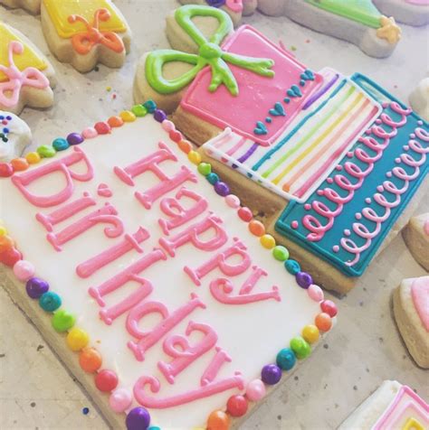 Birthday Cookies Sugar Cookies Decorated Happy Birthday Cookie