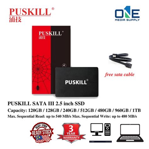 PUSKILL Solid State Drive SATA3 SSD | Shopee Malaysia