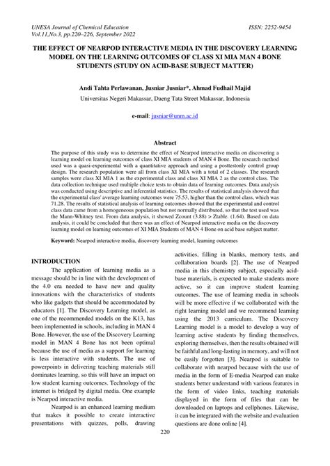 pdf the effect of nearpod interactive media in the discovery