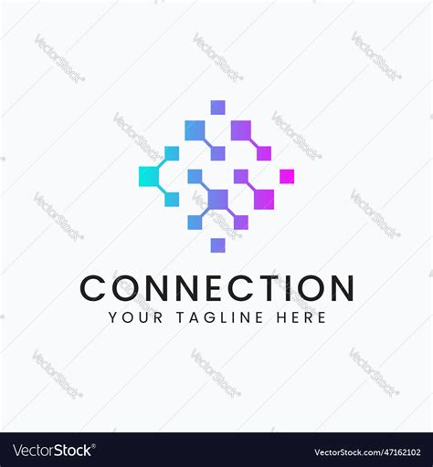 Data Network Information And Communication Logo Vector Image