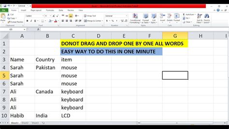 Drag And Drop Columns One By One Yes Do Not Drag And Drop Easy Trick In Just 1 Minute Youtube
