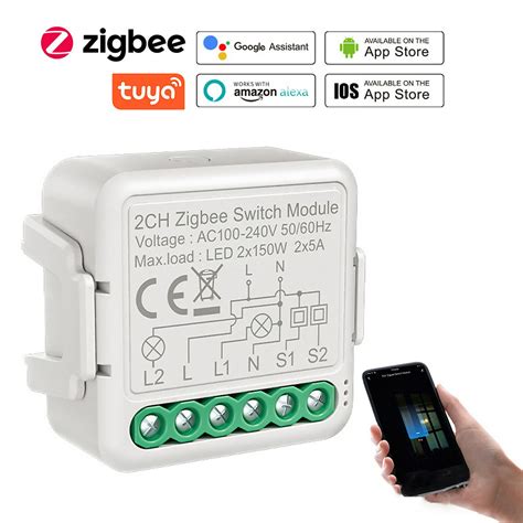 Zigbee 3 0 Smart Light Switch Module 2 Gang App Remote Control Eccomum