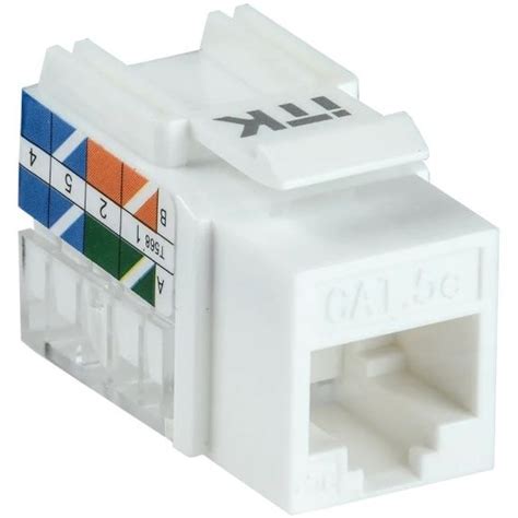 Rj45 коннектор модуль Keystone Jack кат 5e Utp 110 Idc 90 град Itk Cs1 1c5eu 11 купить с