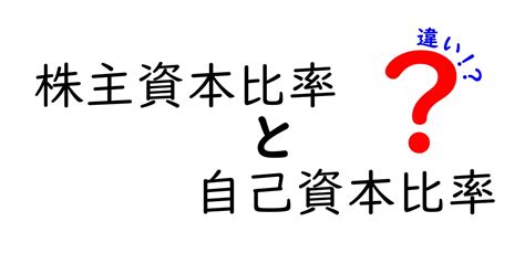 株主資本比率と自己資本比率の違いを徹底解説！どちらが重要なのか？