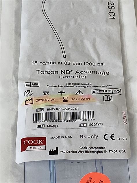 Pn G06827 For Sale Cook Medical Torcon Nb Advantage Catheter G06827