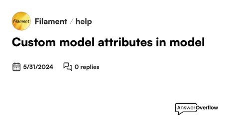 Custom Model Attributes In Model Filament