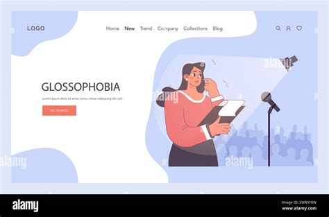 Glossophobia Fear Of Public Speaking Web Banner Or Landing Page Human