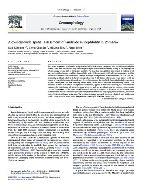 Pdf A Country Wide Spatial Assessment Of Landslide Susceptibility In