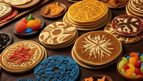 Pancake Art In Different Designs On The International Pancake Day